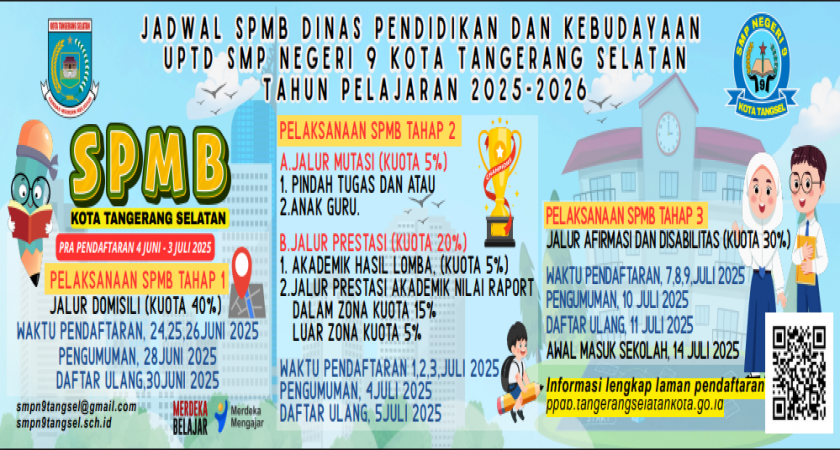 SPMB TAHUN PELAJARAN 2025-2026 | SMP NEGERI 9 TANGERANG SELATAN